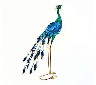 GERSON INTERNATIONAL 35'h Metal Peacock Figurine Gerson Co - One-color