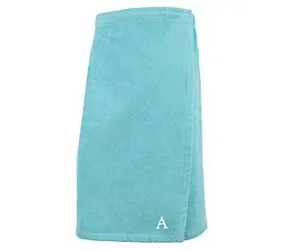 LINUM HOME TEXTILES Linum Home Cotton Personalized Terry Bo Dy Wrap Aqua - One-color