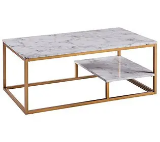 TEAMSON Marmo Coffee Table Faux Marble/ Ass - One-color