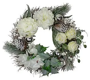 NORTHLIGHT White Accent Wreath