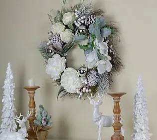 NORTHLIGHT White Accent Wreath
