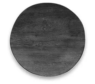 TARHONG Faux Blackened Wood 10.5' Dinner Plates - One-color