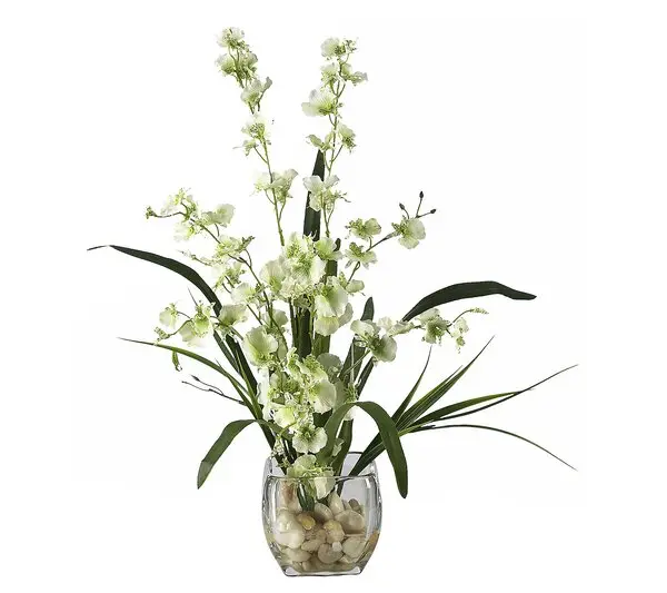 NEARLY NATURAL Dancing Lady Orchid Silk Flower Rrangement - One-color