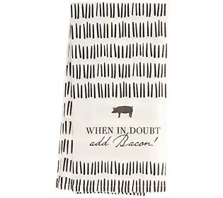 KARMA GIFTS Set Of 3 Bacon Tea Towels - One-color