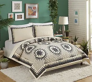 QVC Makers Collective Soleil King 3-piece Quilt Set - One-color