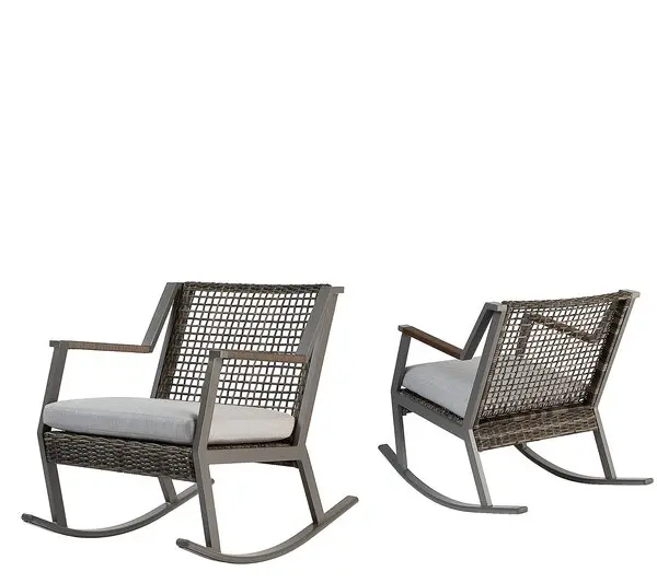 REAL FLAME Set Of 2 Calvin Rocker Chairs - One-color