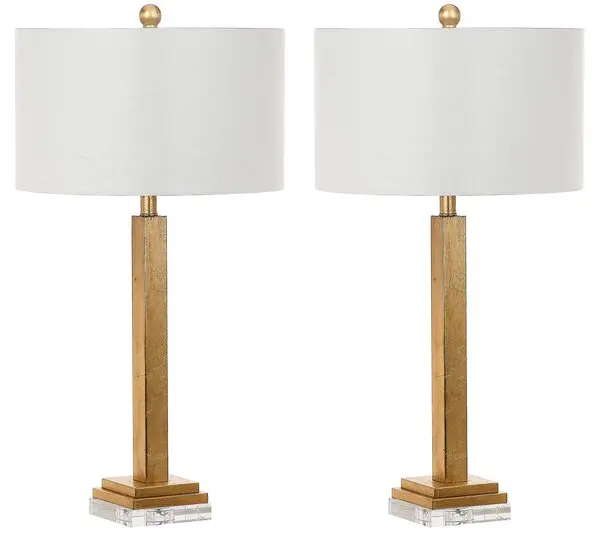 SAFAVIEH Set Of 2 Perri Crystal Base Table Lamp S - One-color