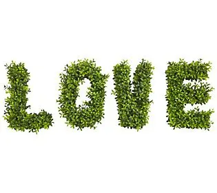 NEARLY NATURAL Love Boxwood Wall Decoration Nearly Natura L - One-color