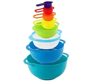 MEGACHEF Stackable Mixing Bowl & Measuring Cup Set