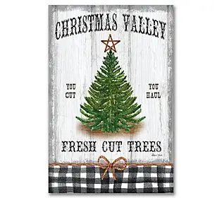 COURTSIDE MARKET Christmas Valley Sign 12x18 Ca Vas - One-color