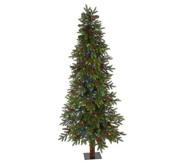 NEARLY NATURAL 6' Victoria Tree W/250 Multi Col R Led - One-color