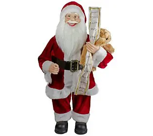 NORTHLIGHT 24' Standing Santa Figure With Tree - One-color
