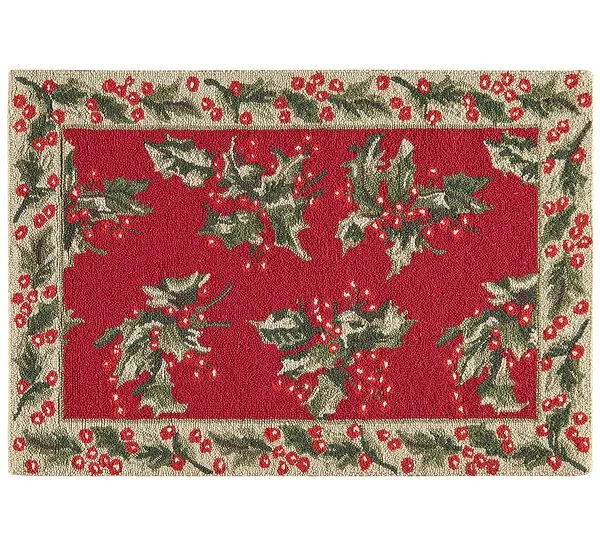 C&F HOME Holly Red Rug