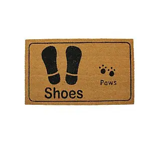 NORTHLIGHT Shoe Prints W/ Paw Prints Doormat 18 X 30 - One-color
