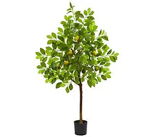 NEARLY NATURAL 4' Lemon Artificial Tree By - One-color