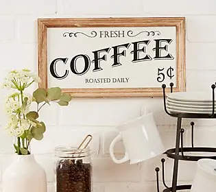 QVC Farmhouse Coffee Sign