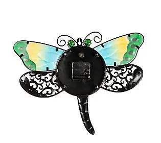 EVERGREEN Metal And Glass Shaped Wall Clock, Dr Agonfly