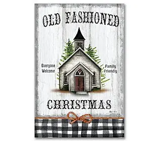 COURTSIDE MARKET Old Fashioned Christmas Sign 2 X36 Canvas - One-color
