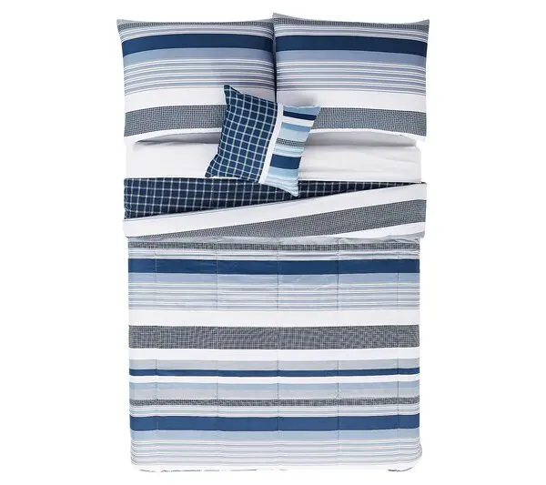 MY WORLD Mason Stripe Full Comforter Set