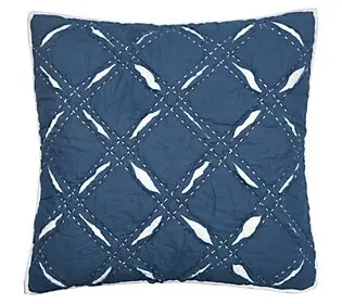 C&F HOME Parker Indigo Euro Sham - One-color