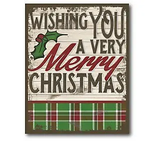 COURTSIDE MARKET Plaid Christmas Iv 16' X 20' C Nvas Wall Art - One-color