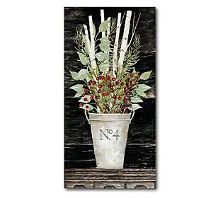 COURTSIDE MARKET Holiday Greens Ii 12' X 24' Ca Nvas Wall Art - One-color