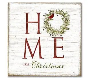 COURTSIDE MARKET Home For Christmas 16' X 16' C Nvas Wall Art - One-color