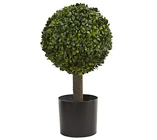 NEARLY NATURAL 21' Boxwood Ball Topiary Tree By - One-color