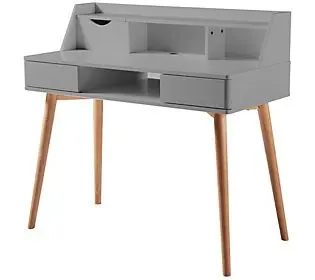 TEAMSON Creativo Wooden Writing Desk, Ligh Gray - One-color