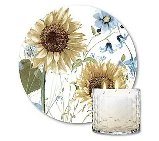 COURTSIDE MARKET Courtside Sunflower I 8' X 8' Art Board & 13.5 Z3-wick Candle - One-color