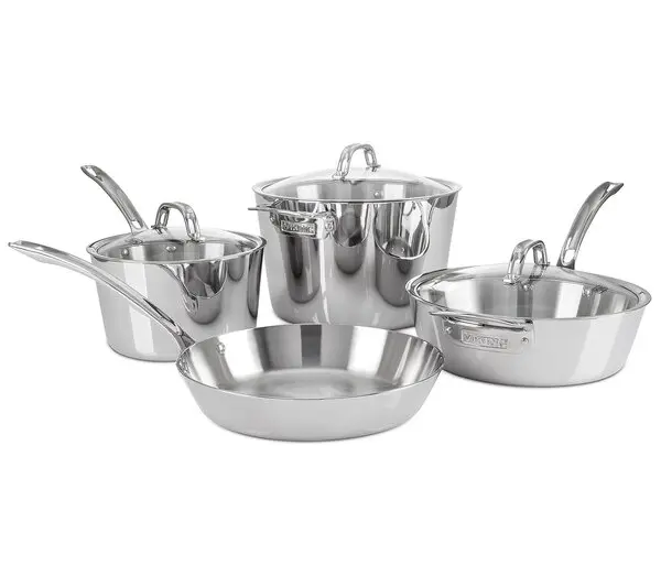 VIKING Contemporary 7-piece Stainless Steel Coo Ware Set - Silver