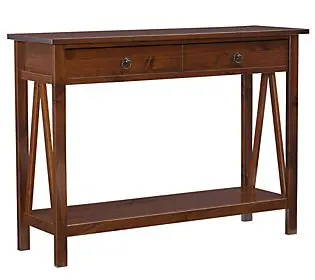LINON Home Hollis Antique Tobacco Console Table With Drawer - One-color