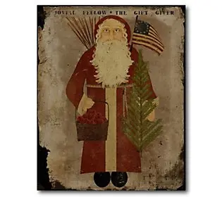 COURTSIDE MARKET Patriotic Santa 20' X 24' Canv As - One-color