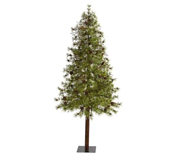 NEARLY NATURAL 7' Tree W/200 Clear Multifunctio Led Lights - One-color