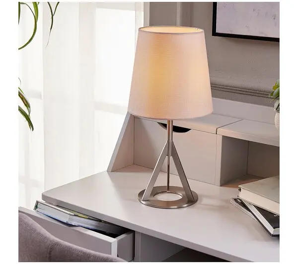 TEAMSON Aria 15.7' Modern Table Lamp Round Shade