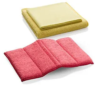 E-CLOTH 3-piece Bathroom Cleaning Cloths & Pad - One-color