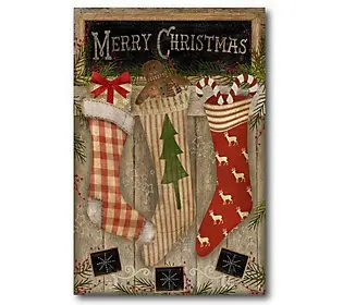 COURTSIDE MARKET Christmas Stockings 12' X 18' Anvas - One-color