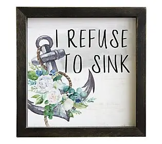 SINCERE SURROUNDINGS Refuse To Sink Rustic Frame Sincere Surround Ings - One-color