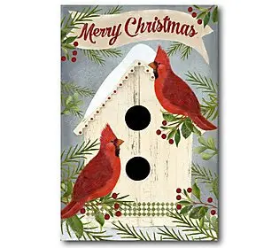 COURTSIDE MARKET Cardinals Bird House 18' X 26' Canvas - One-color