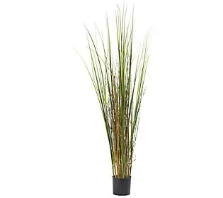 NEARLY NATURAL 4' Grass And Bamboo Plant By - One-color