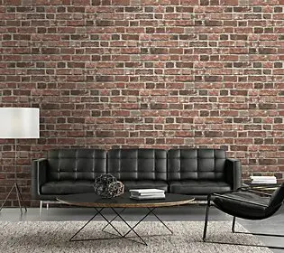 NEXTWALL Distressed Brick Peel And Stick Wallpa Per Roll