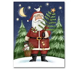 COURTSIDE MARKET Prim Santa 16x20 Canvas - One-color