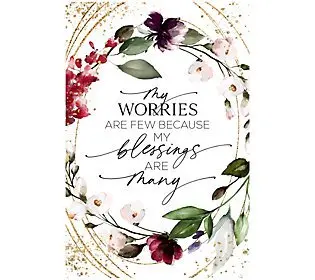 DEXSA COMPANY My Worries Are Few Wood Plaque With Easel And H Anger - One-color