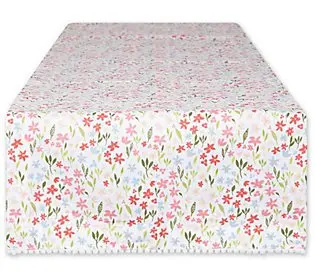 DESIGN IMPORTS 14' X 108' Sweet Flowers Printed Table Runner - One-color
