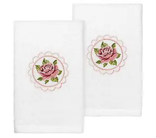 LINUM HOME TEXTILES Set Of 2 Rosalee Embroidere D Hand Towels - One-color