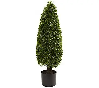 NEARLY NATURAL 3' Boxwood Tower Topiary By - One-color