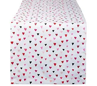 DESIGN IMPORTS 14' X 72' Confetti Hearts Print Able Runner - One-color