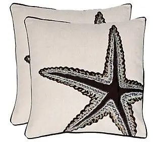 SAFAVIEH Set Of 2 18' X 18' Lucky Star Pillows From Safa Vieh - One-color
