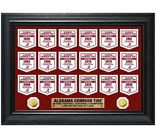 HIGHLAND MINT Alabama Crimson Tide Gold Coin Deluxe Banner Collection - One-color