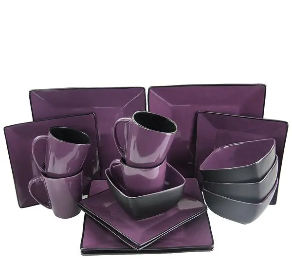 ELAMA Mulberry Loft 16-piece Modern Dinnerware Set - One-color